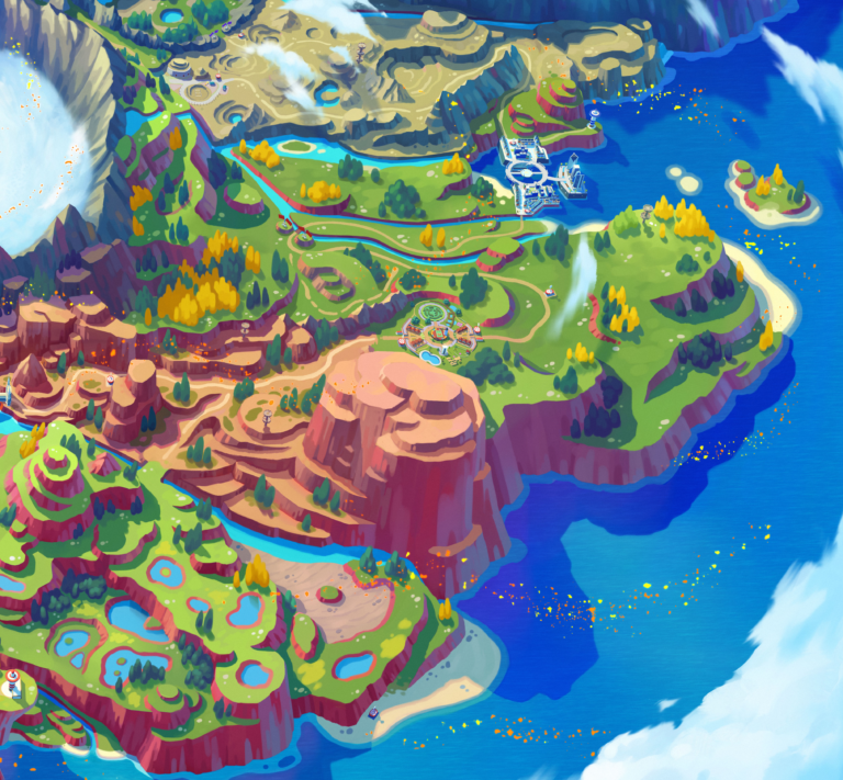 Paldea: analisi della mappa della regione di Pokémon Scarlatto e ...