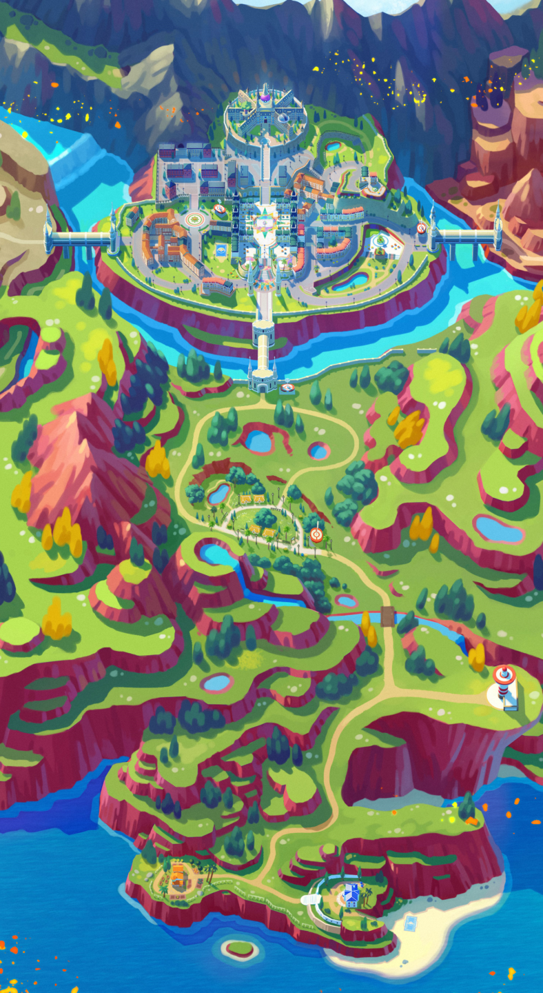 Paldea: analisi della mappa della regione di Pokémon Scarlatto e ...